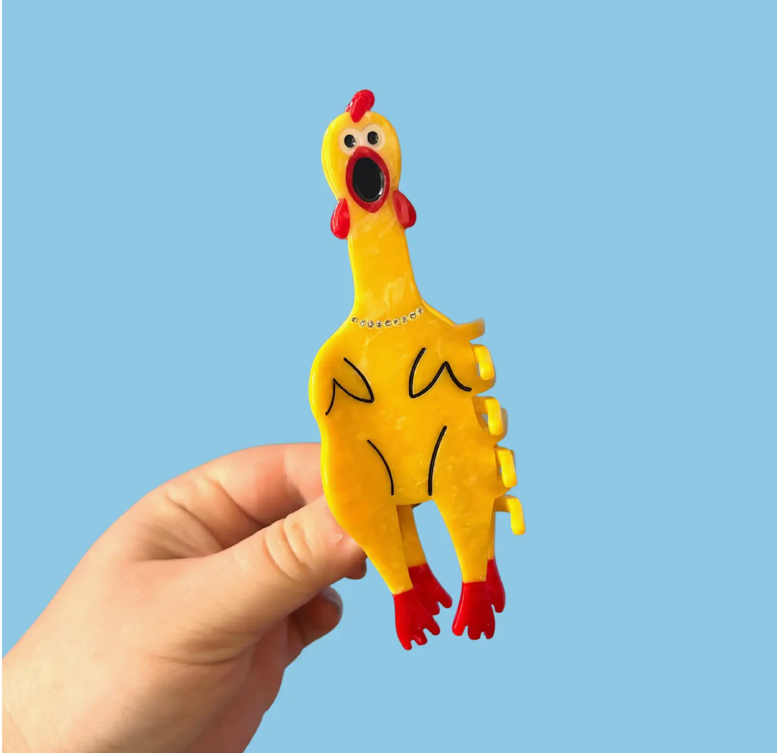 Rubber Chicken Hair Claw | Rail & Anchor