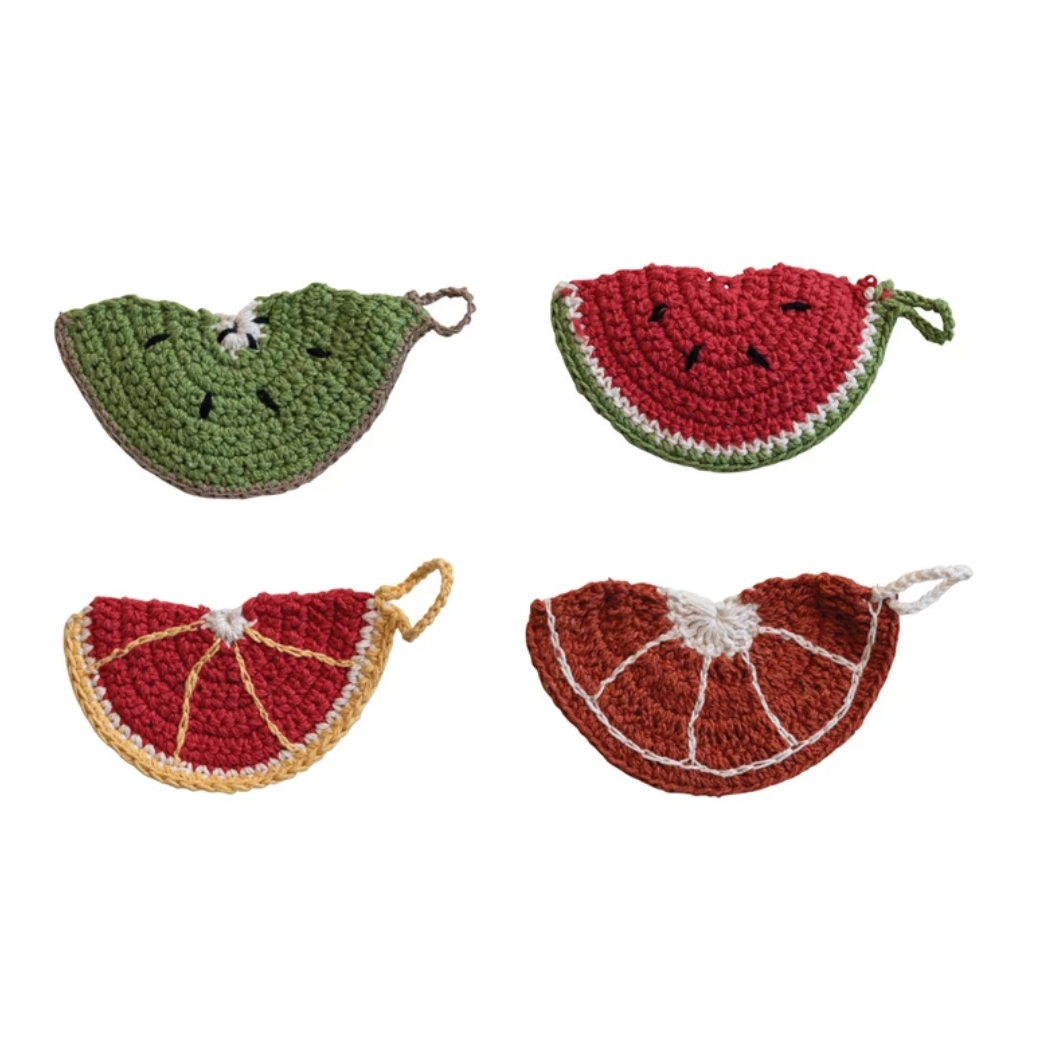 Crocheted Fruit Dish Scrubbers | Rail & Anchor